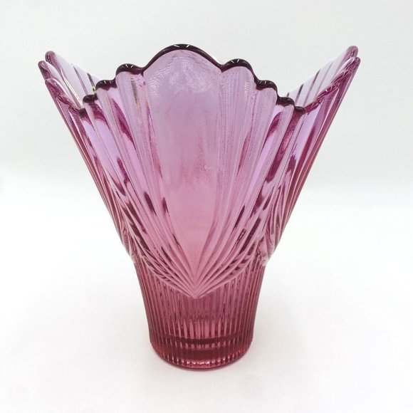 Fenton | Accents | Vintage Fenton Dusty Rose Art Glass Vase 98s Spun ...